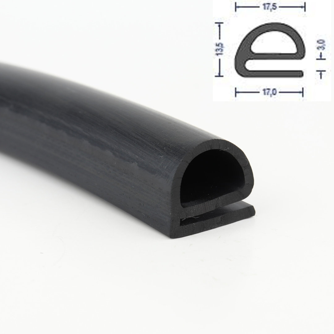 SMI DP23 EPDM D-Profil 17,5x13,5 mm Hohlprofil Gummidichtung